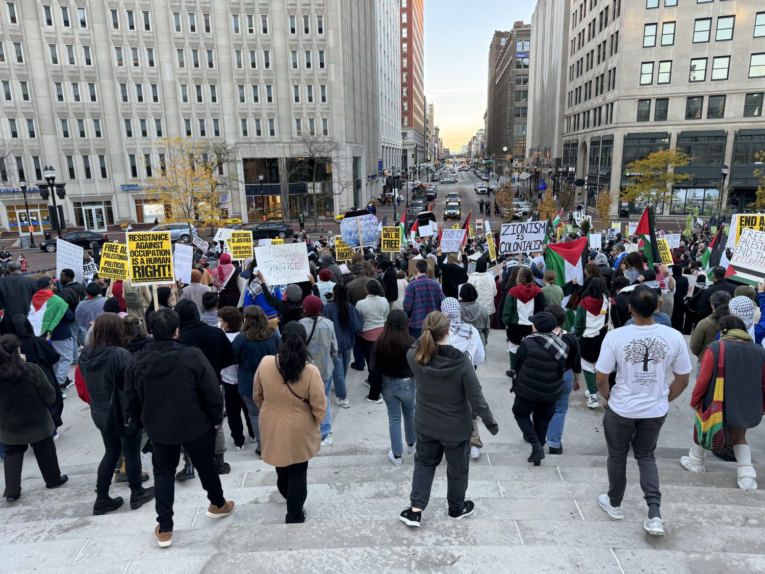 Indianapolis protests call for ceasefire in Gaza, end to U.S. aid to Israel