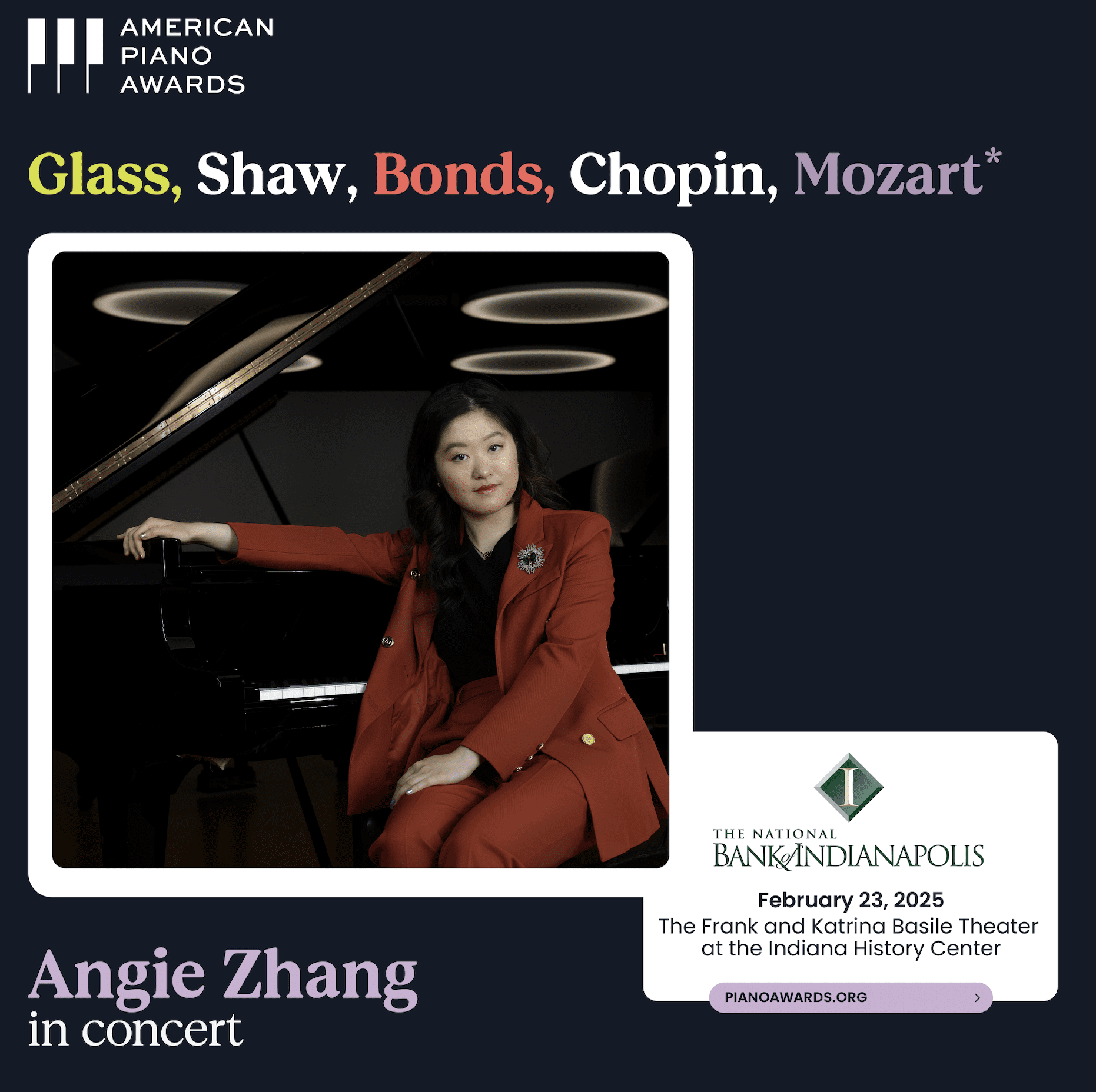 American Piano Awards finalist Angie Zhang performs with the ...