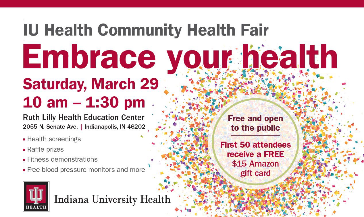 IU Health 'Embrace Your Health' Fair - Community Event - Indianapolis ...